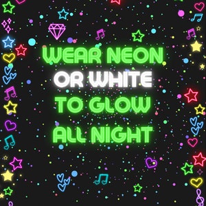Glow Jump Kids Invitation Glow Birthday Party Lets Glow Crazy Digital ...