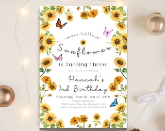Sunflower Wedding Invitation Sunflower Invite Rustic - Etsy