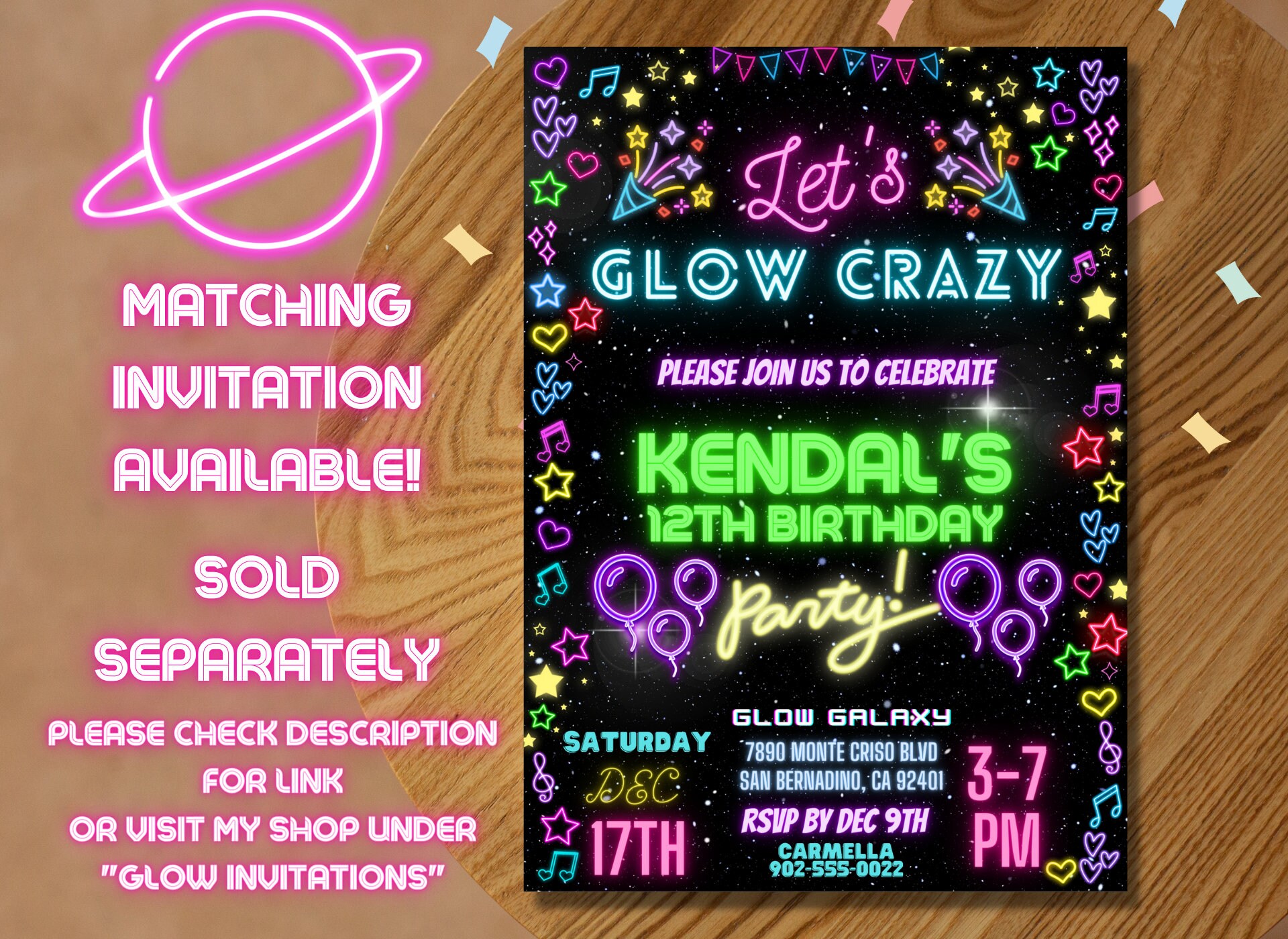 GLOW Party Sign Bundle, Photo Booth, Drink Station, Cake Station, Candy ...