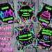 GLOW Party Sign Bundle, Photo Booth, Drink Station, Cake Station, Candy ...