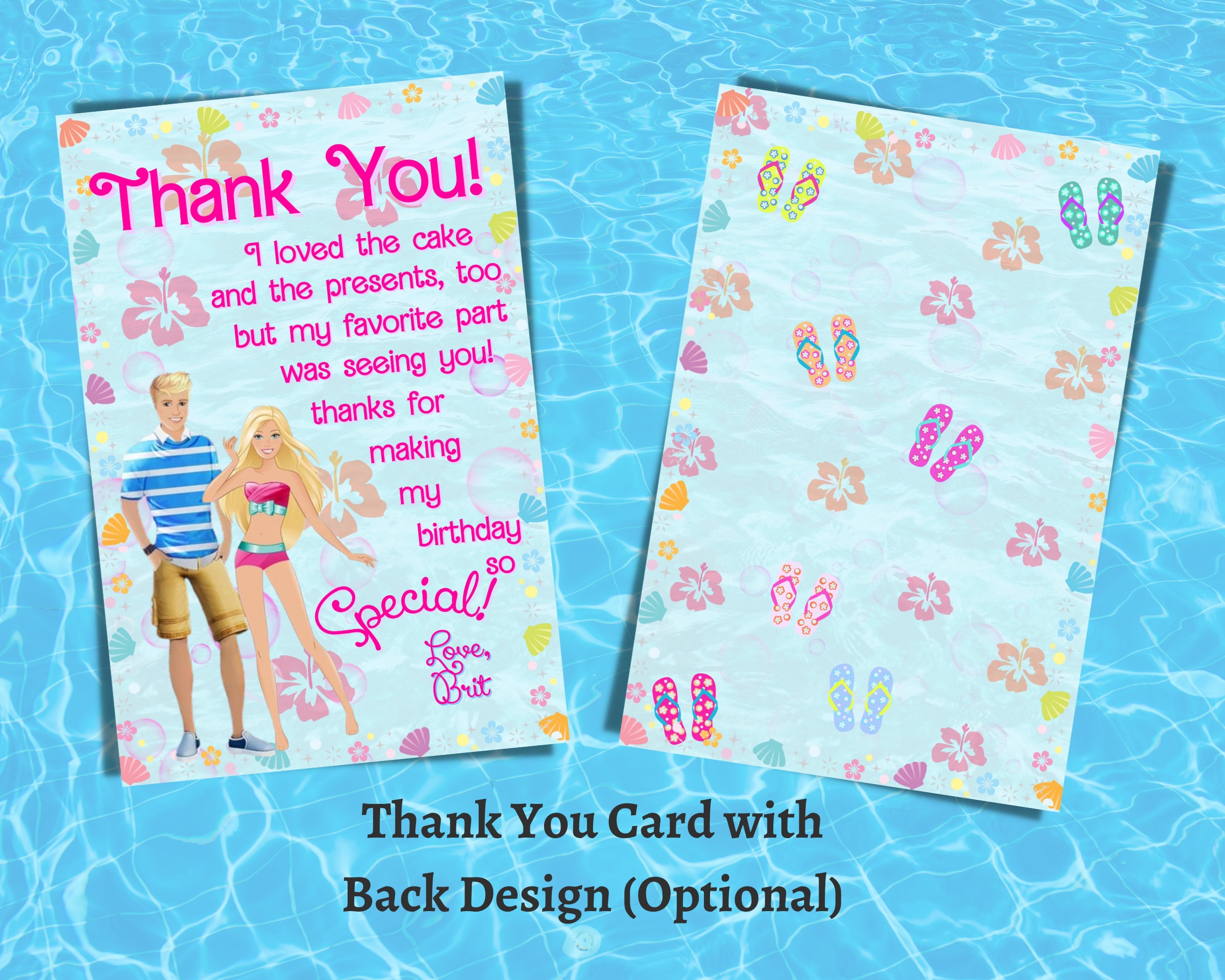 Barb and Ken Invitation, Barb Doll Pool Party Invitation, Summer Party ...