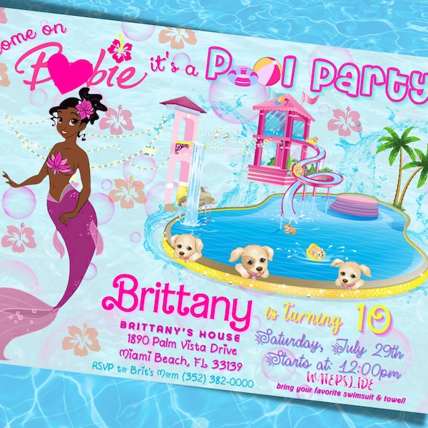 Mermaid Pool Party - Etsy