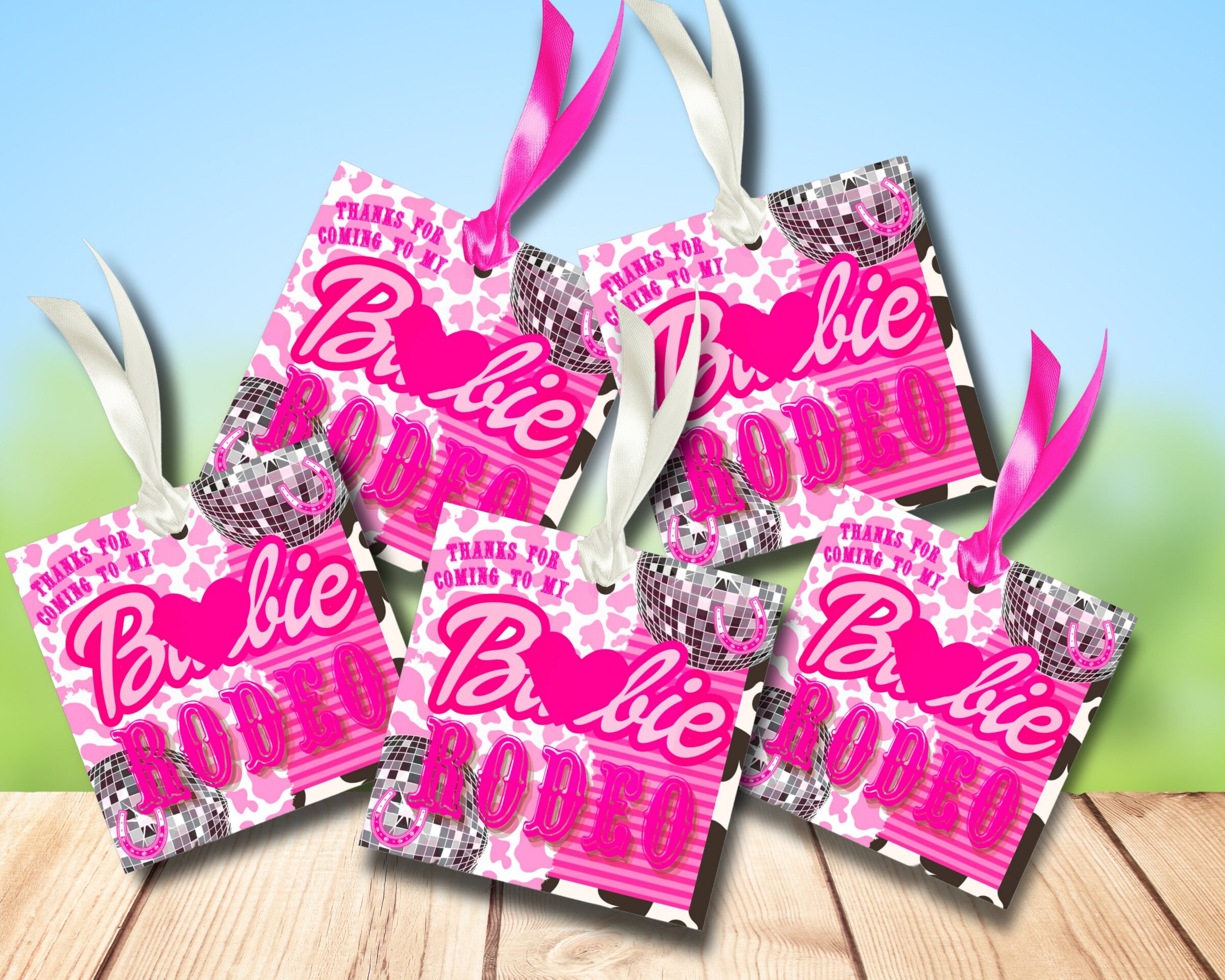 Barb Doll Cowgirl Invitation, Summer Doll Birthday Party, Hot Pink ...