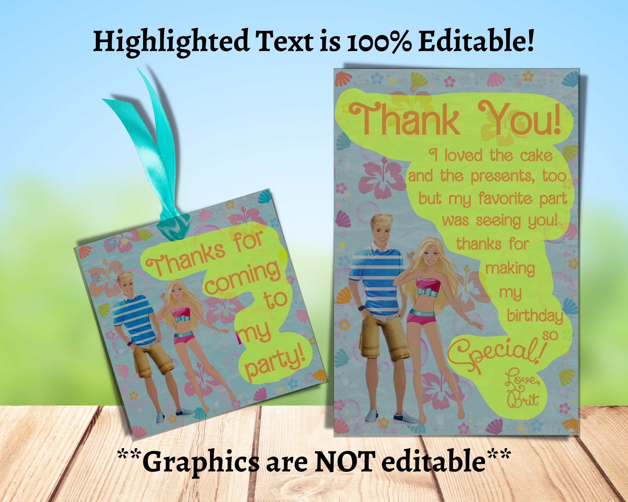 Barb and Ken Invitation, Barb Doll Pool Party Invitation, Summer Party ...