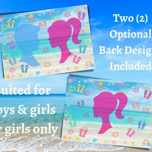 Tropical Beach Party Invitation Princess Beach Doll Instant Download ...