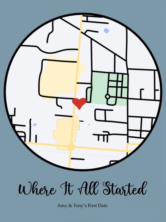 Custom Map Drawing - Etsy