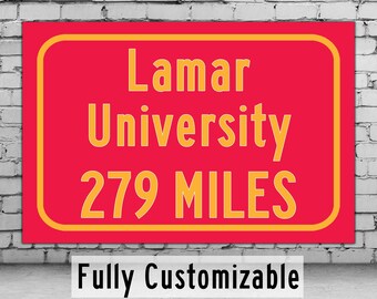 Lamar University Sign - Etsy