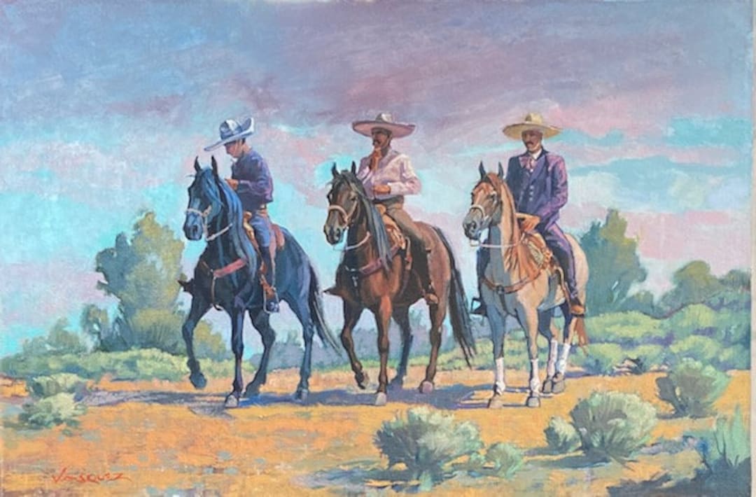 Western Art, Mexican Cowboy (charro ), Cowboy and Horse - Etsy