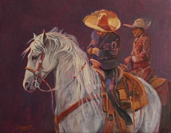 Mexican Cowboy Painting