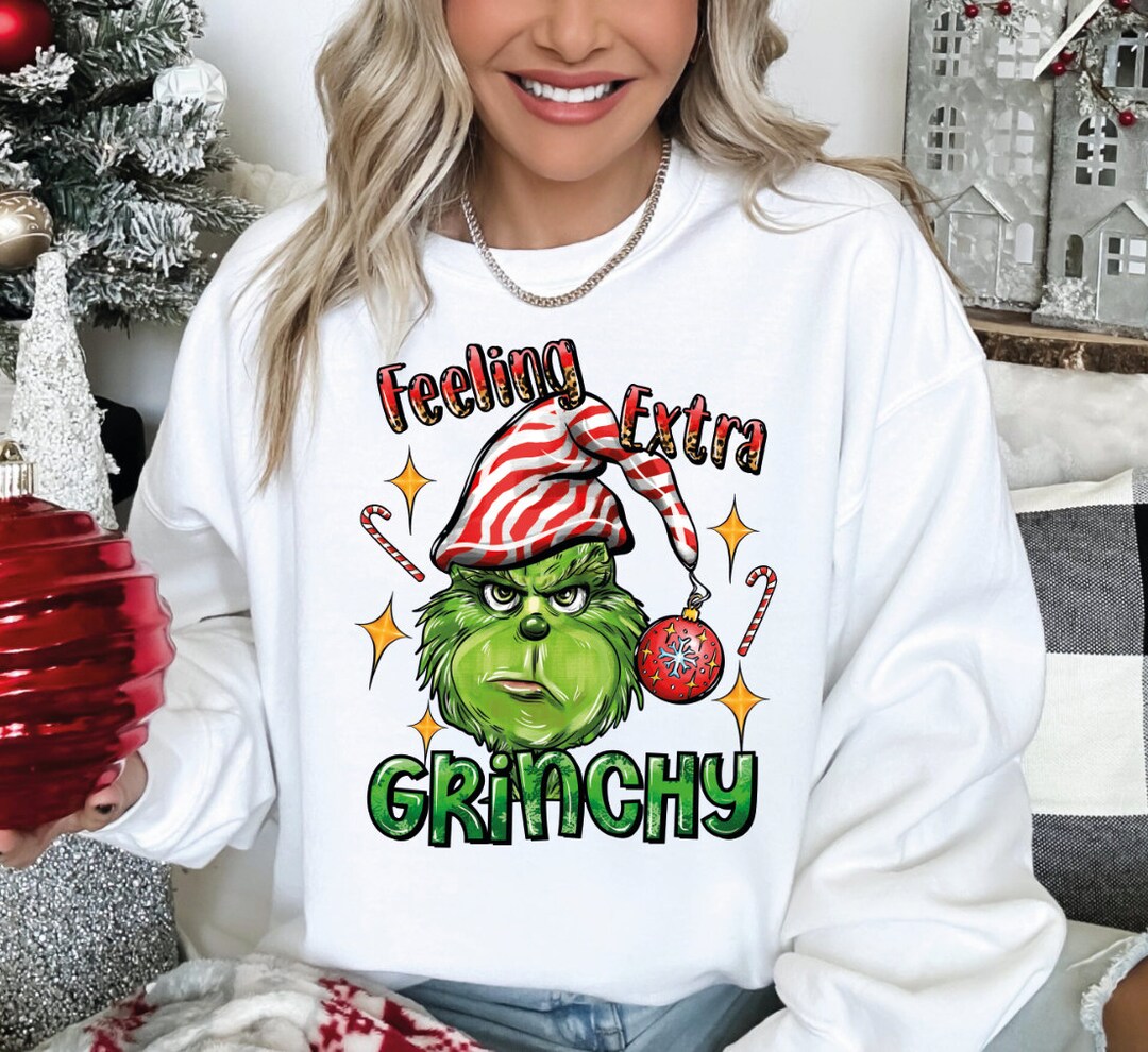 Feeling Extra Grinchy Svg, Santa Hat Svg, Merry Christmas Svg ...