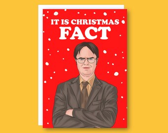 The Office US Christmas Pop Art Christmas Card Michael Scott - Etsy