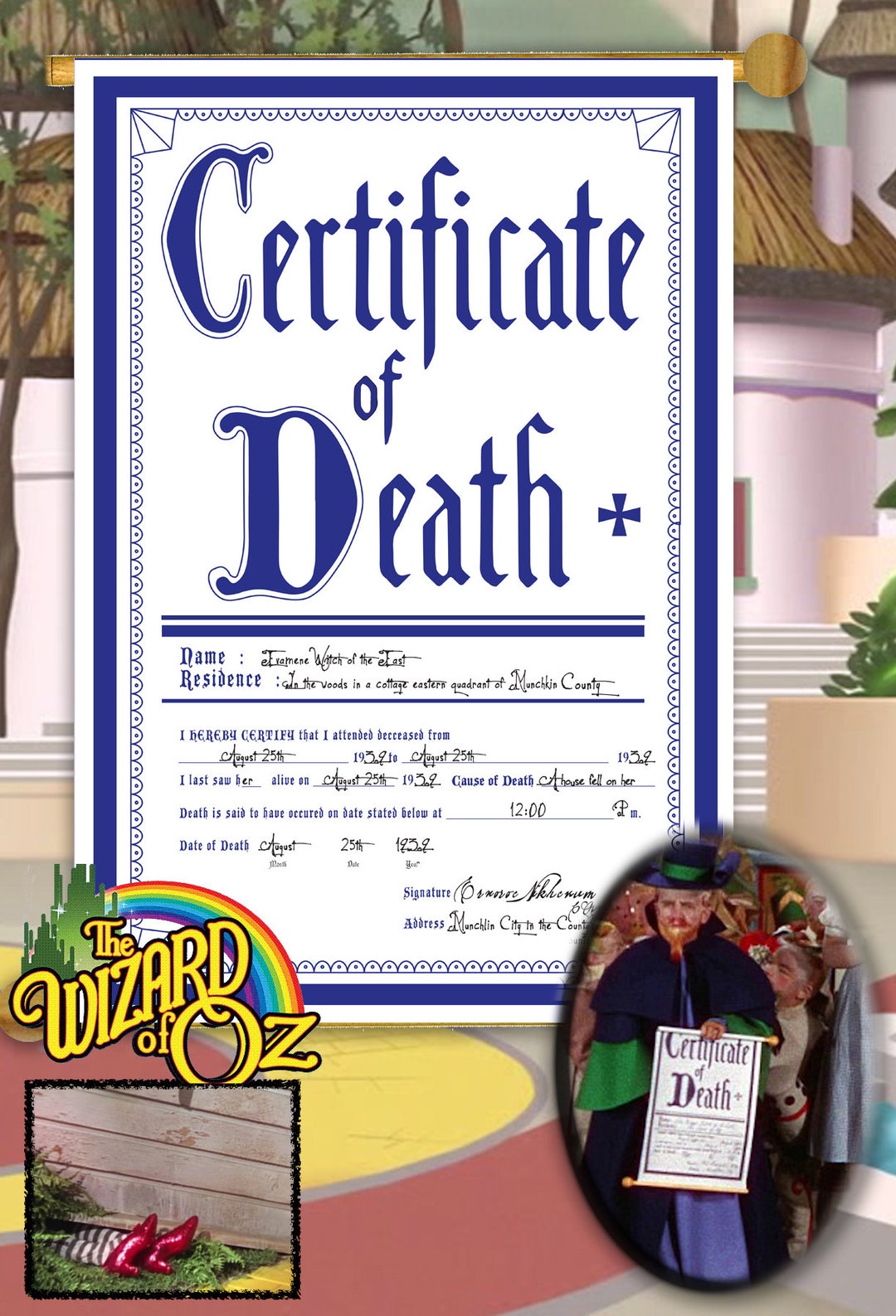 Scarecrow's Diploma From the Wizard of Oz 1939 Movie - Etsy