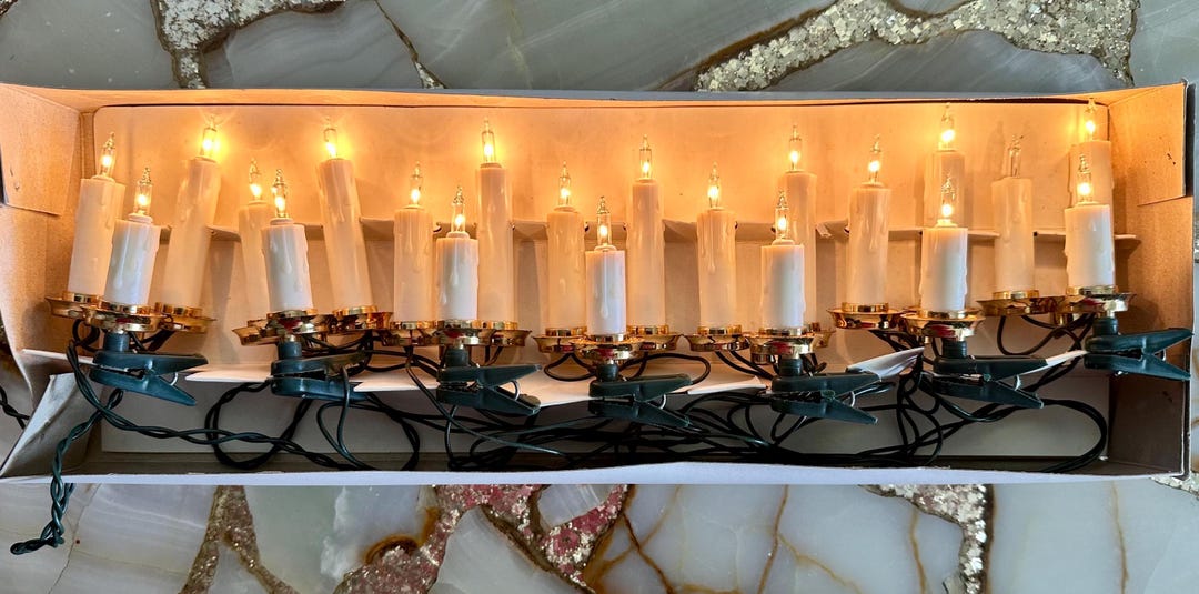 String Lights 3 Candle Cluster Clip-on Christmas Tree Lights, Original ...
