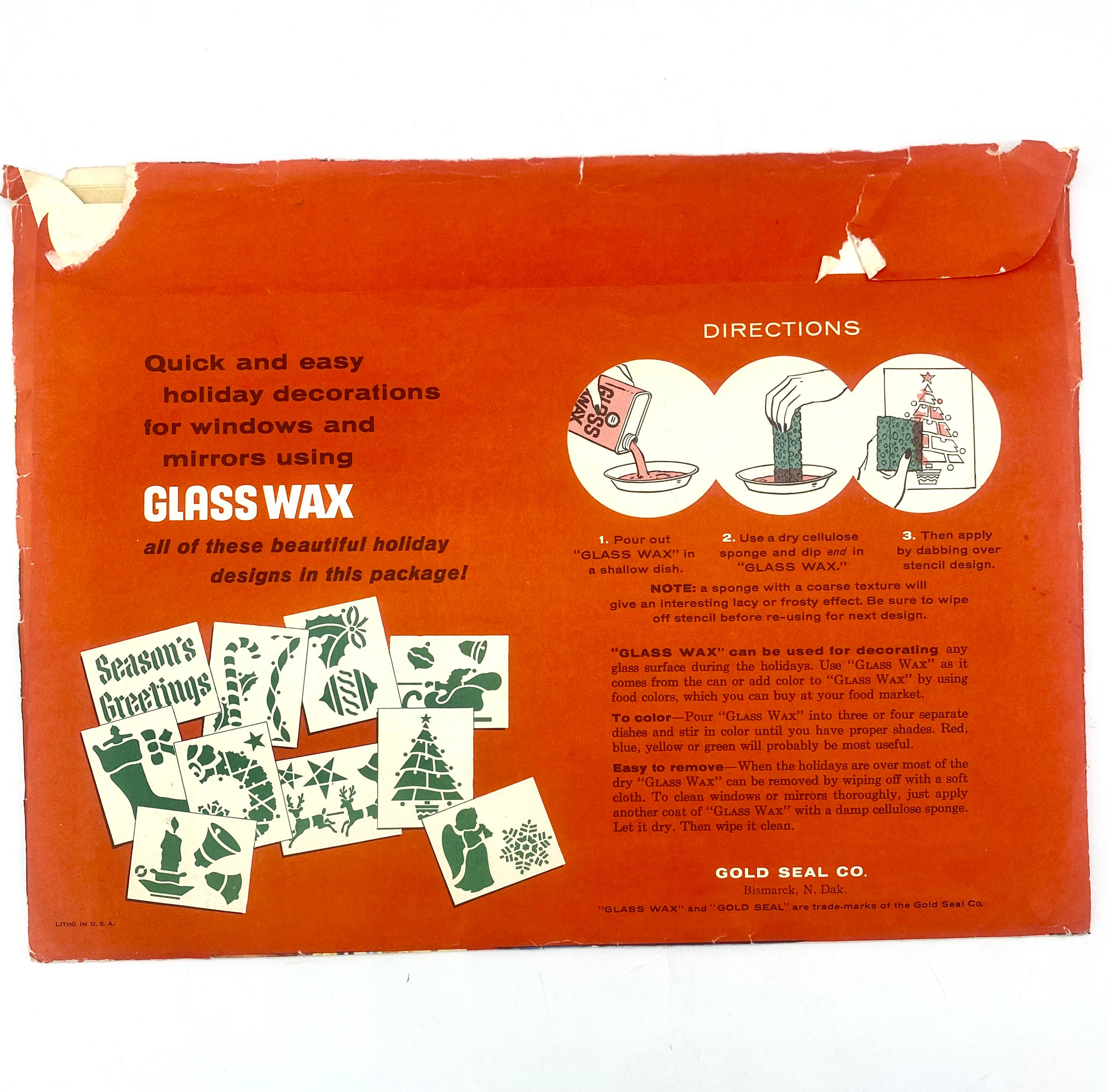 Vintage Glass Wax Christmas Stencils for Windows and Mirrors - Etsy