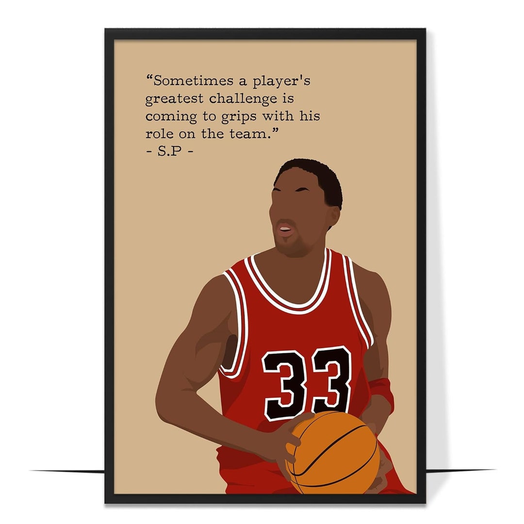 Scottie Pippen Inspirational Quotes Wall Art Sports Motivational Art ...