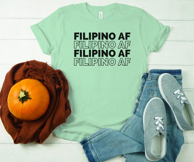 Filipino Shirt Pinoy Pride Filipino AF T-shirt Stack Text - Etsy