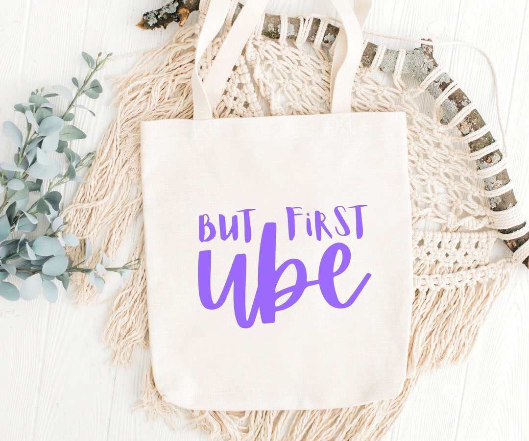 Ube Canvas Tote Bag, Filipino Tote Bag, but First Ube, Filipino Canvas ...