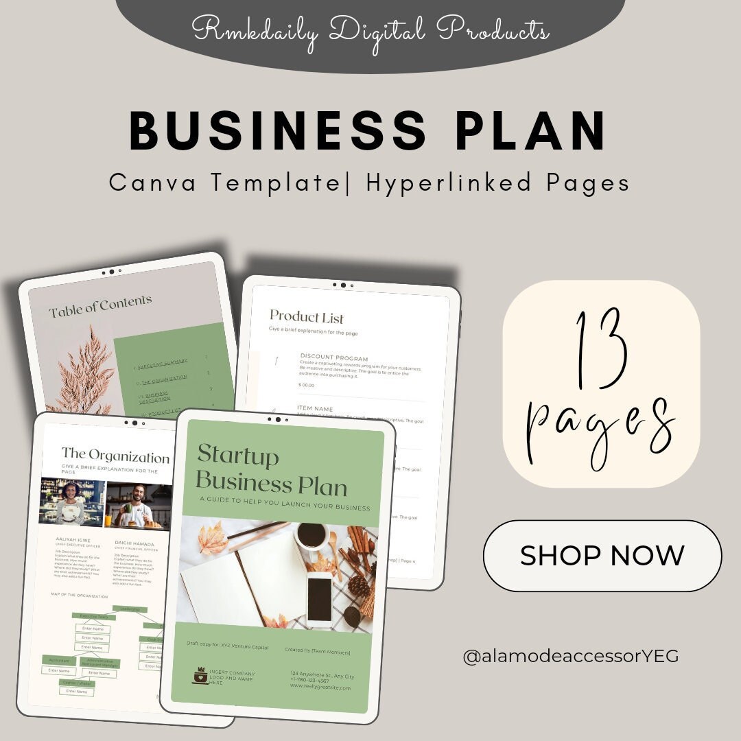 Canva Startup Business Plan Template - A Guide to Help You Launch Your ...