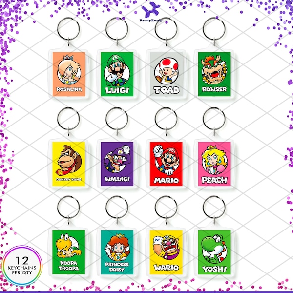 Mario Party Key Chains - Etsy