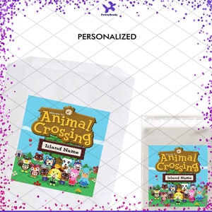 Animal Crossing Sticker Labels Favors Birthday Party Decoration Isabel ...