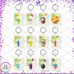 Pikmin Keychains Birthday Party Favor Decorations Supplies Gift Loot ...