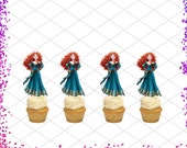 Merida Brave Topper Cupcake Favor for Birthday Party - Etsy