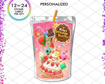 Super Mario Capri Sun Juice Pouch Sticker Labels Favors Birthday Party ...