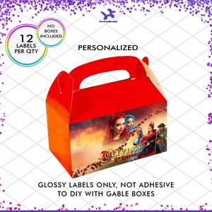 Descendants 4 Rise of Red Chloe Gable Label DIY Birthday Party ...