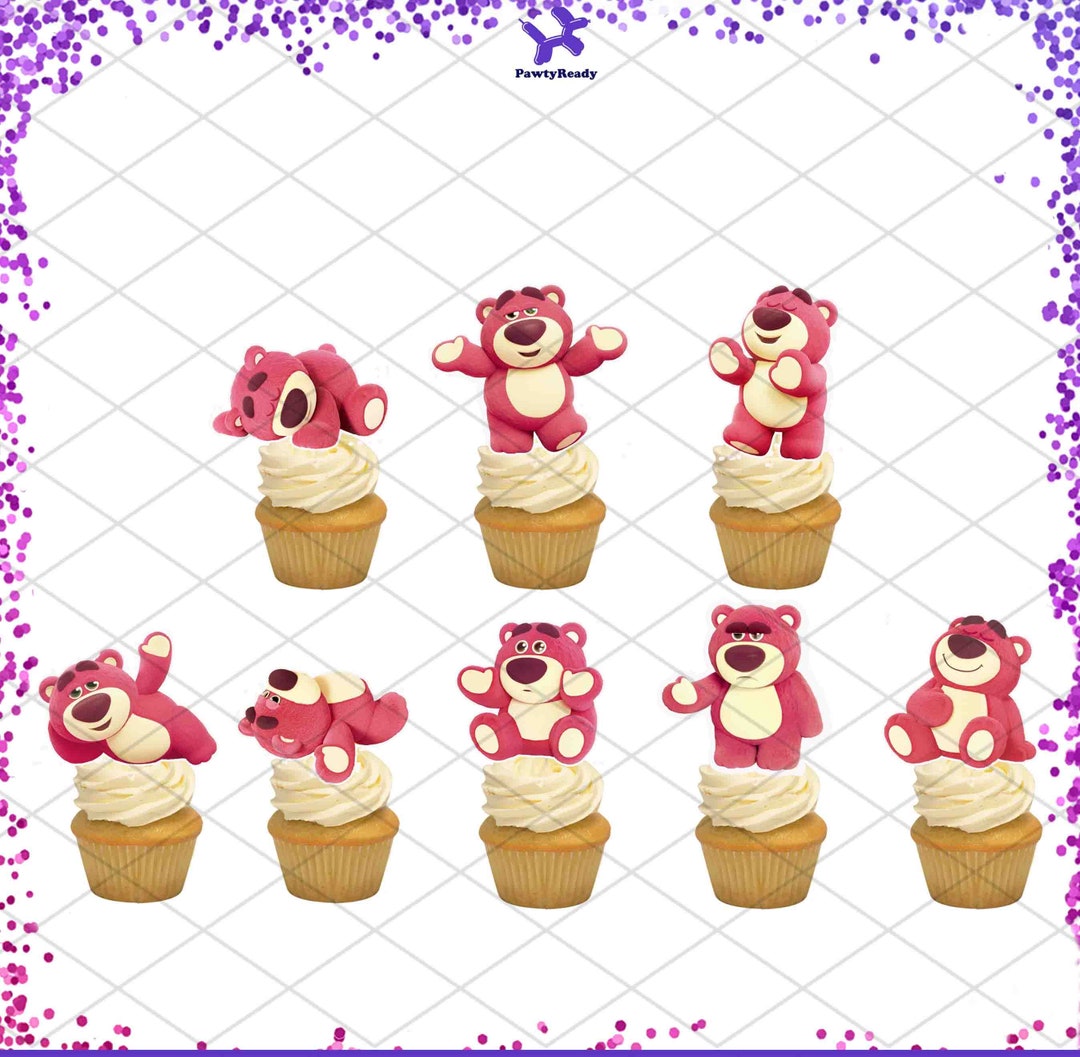 Toy Story Lotso Bear Toppers Cupcakes Birthday Party Decorations ...