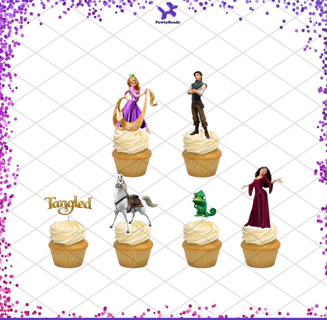 Rapunzel Tangled Toppers Cupcake Cake Birthday Party Decorations ...