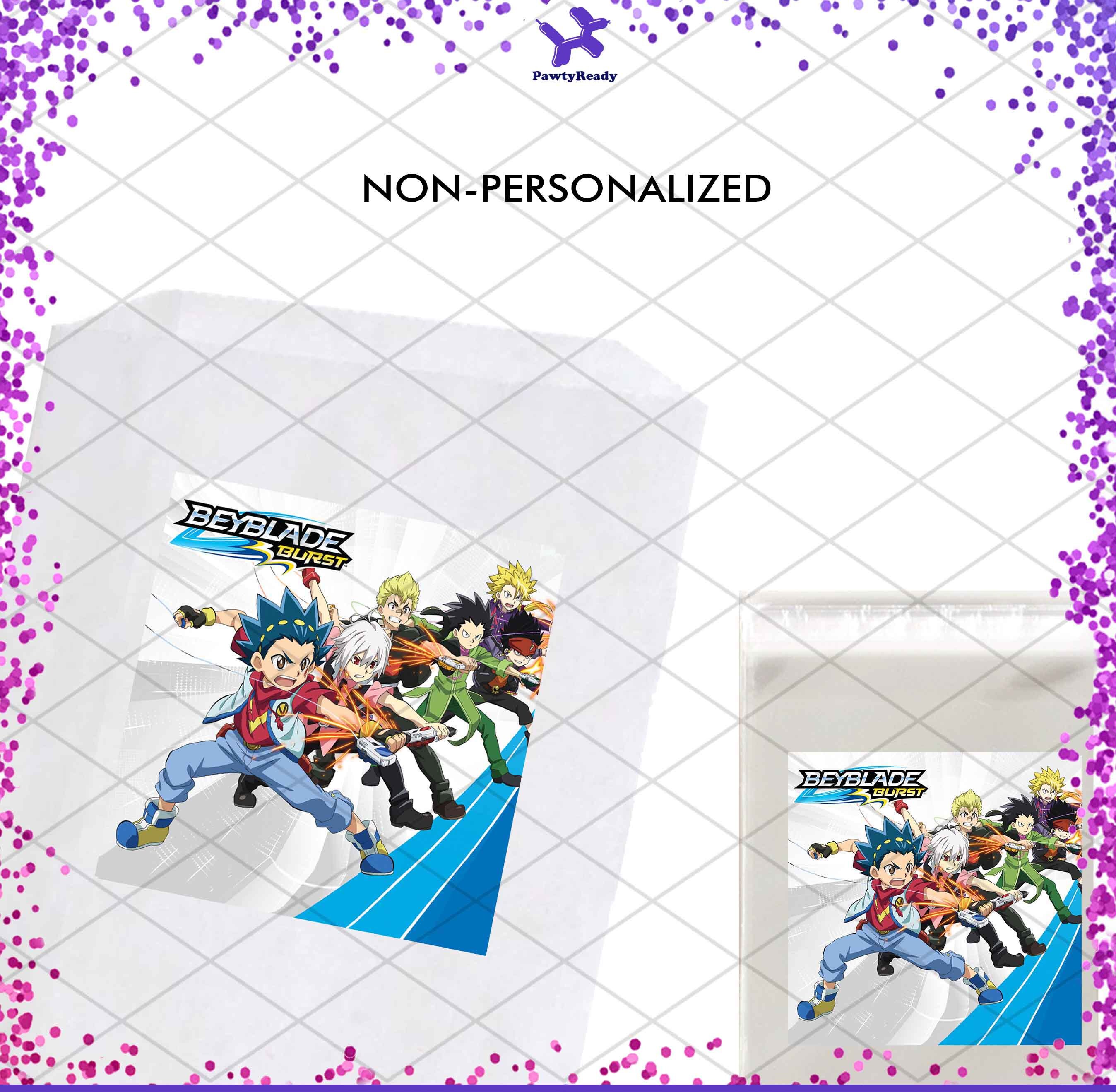 Beyblade Sticker Labels Favors Birthday Party Decoration Burst Anime - Etsy