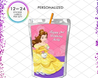 Princess Group Capri Sun Juice Pouch Sticker Labels Favors - Etsy