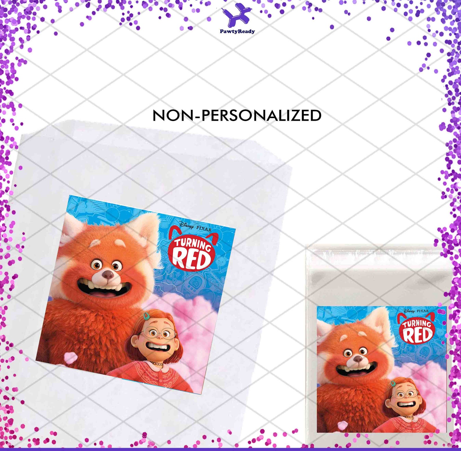 Turning Red Panda Sticker Labels Favors Birthday Party - Etsy