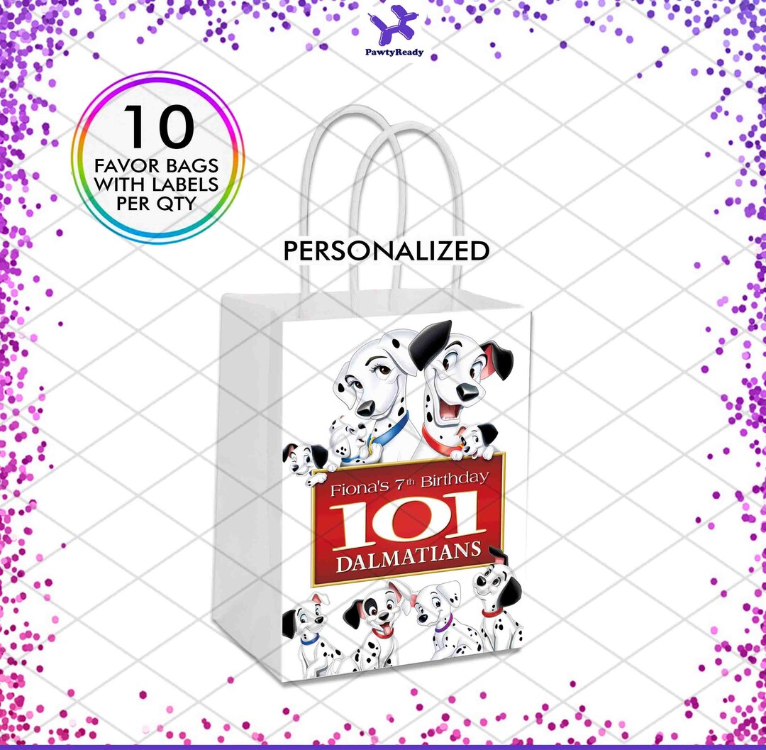 101 Dalmatian Movie Party Favor Bags Gift Birthday Party Decorations ...