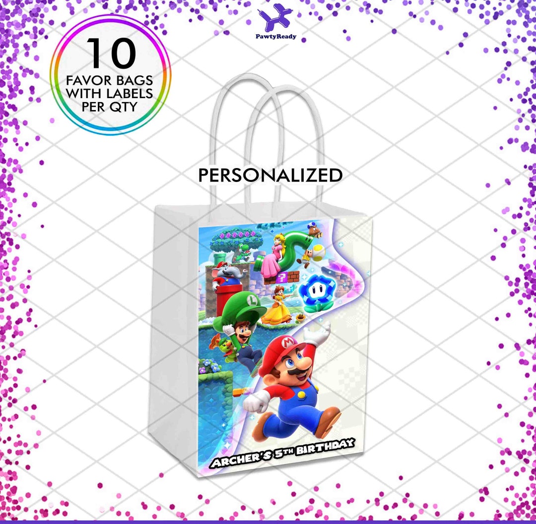 Super Mario Wonder Party Favor Bags Gift Birthday Party Favor ...