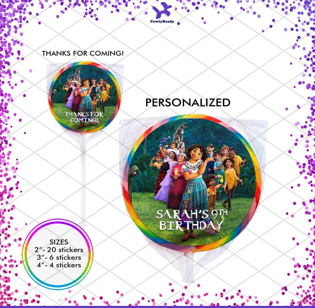 Encanto Sticker Labels Favors Birthday Party Decoration Mirabela ...