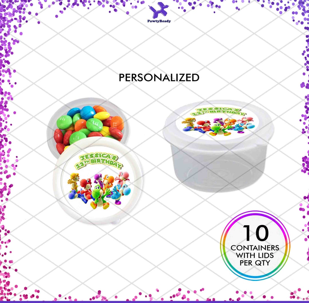 Yoshi Colored Containers Party Box Gift for Birthday Party Decorations ...