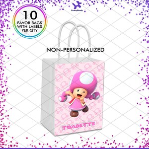 Super Mario Toad Toadette Party Favor Bags Gift Birthday Party Favor ...