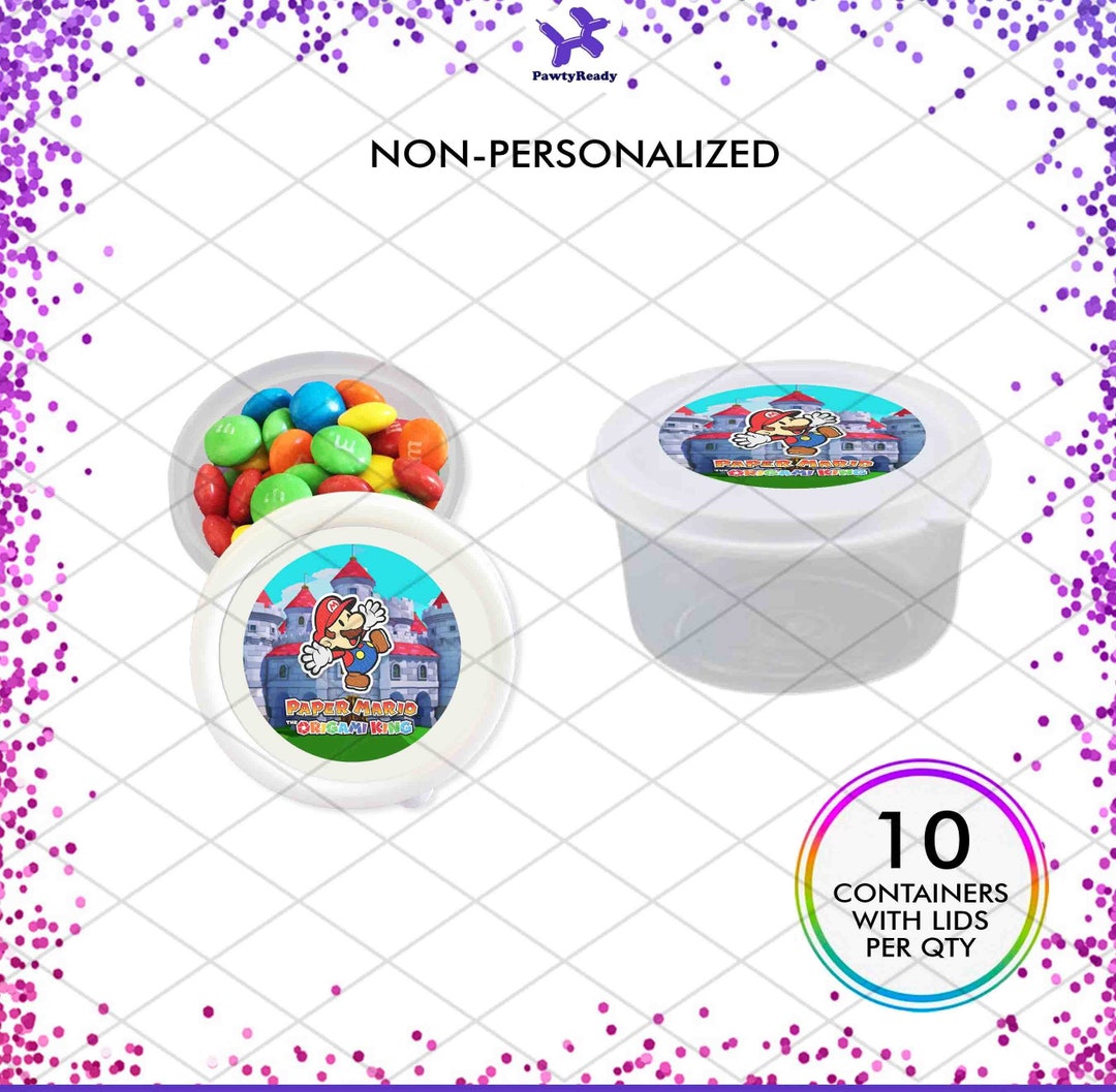 Paper Mario Favor Containers Party Box Gift for Birthday Party ...