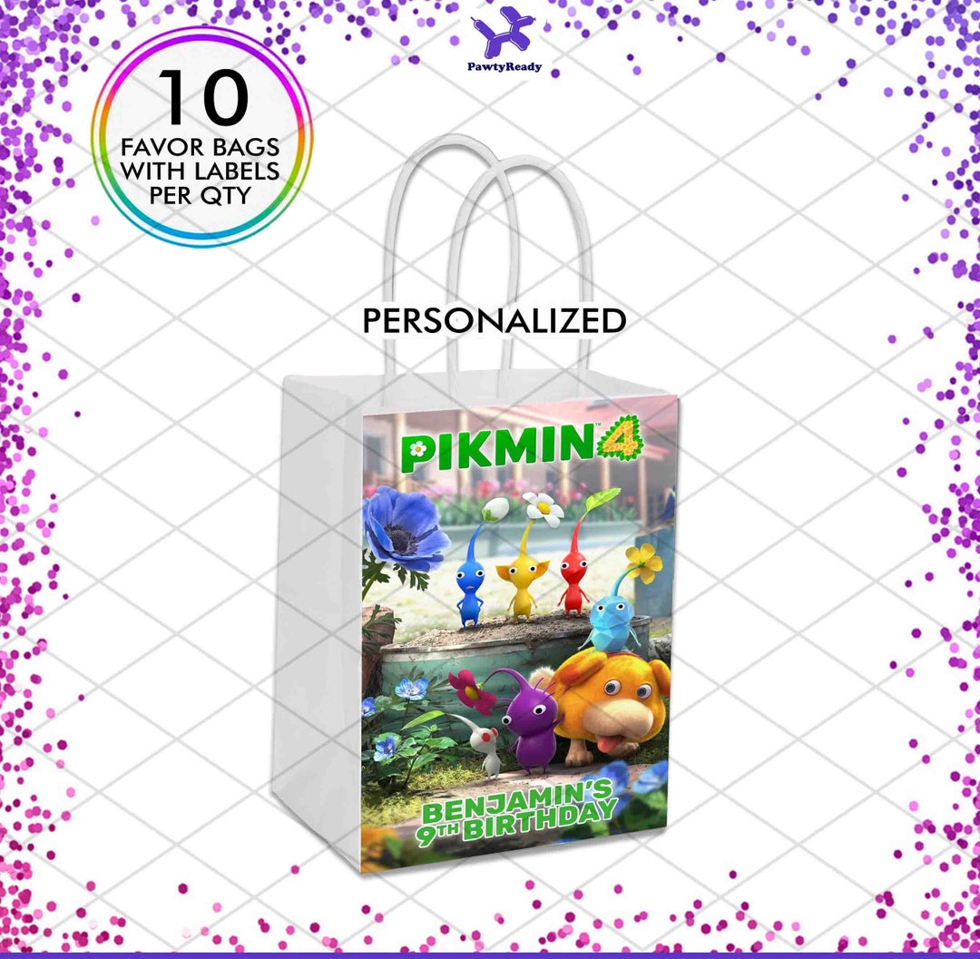 Pikmin Party Bags Favor Gift Birthday Personalized Custom Decorations ...