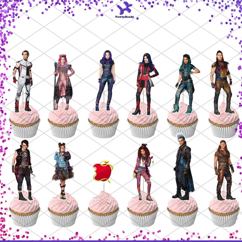 Descendants Cake Topper - Etsy