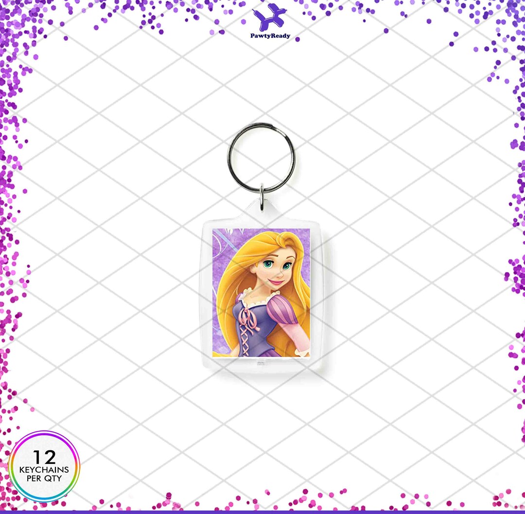 Rapunzel Keychains Favor Birthday Party Gifts Prize Key Chains Custom ...
