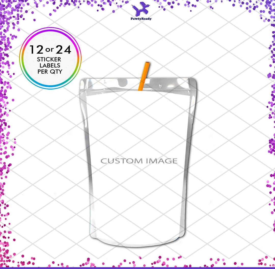 Custom Personalized Capri Sun Juice Pouch Sticker Labels Favors ...
