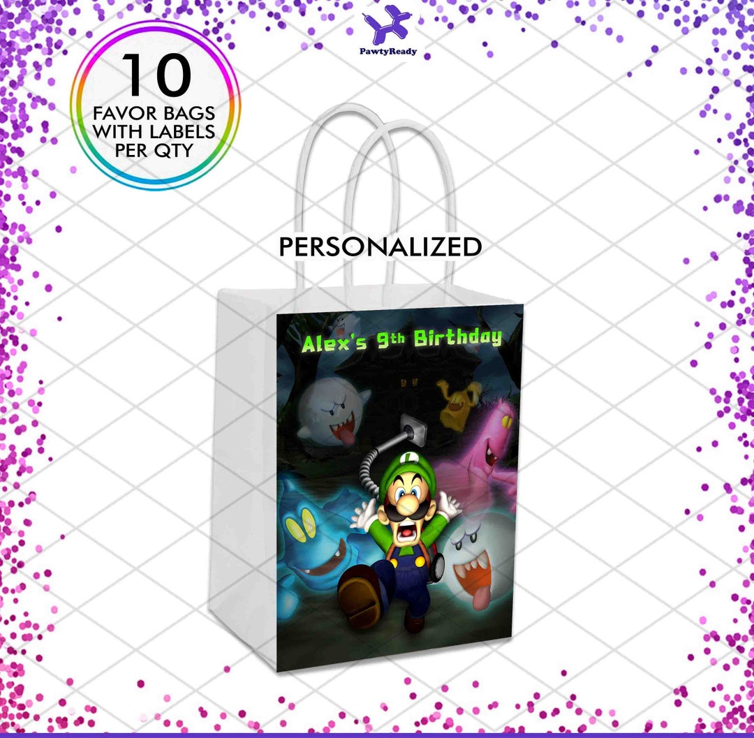 Luigi Mansion Party Bags Favor Gift Birthday Personalized Custom ...