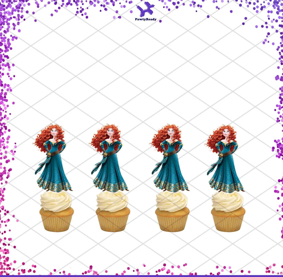 Merida Brave Topper Cupcake Favor for Birthday Party - Etsy
