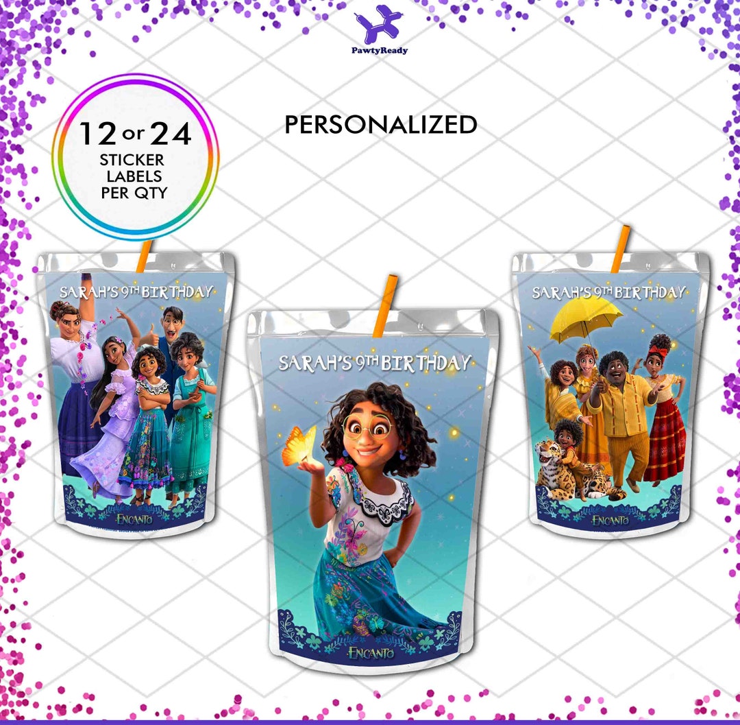Encanto Capri Sun Juice Pouch Sticker Labels Favors Birthday Party ...