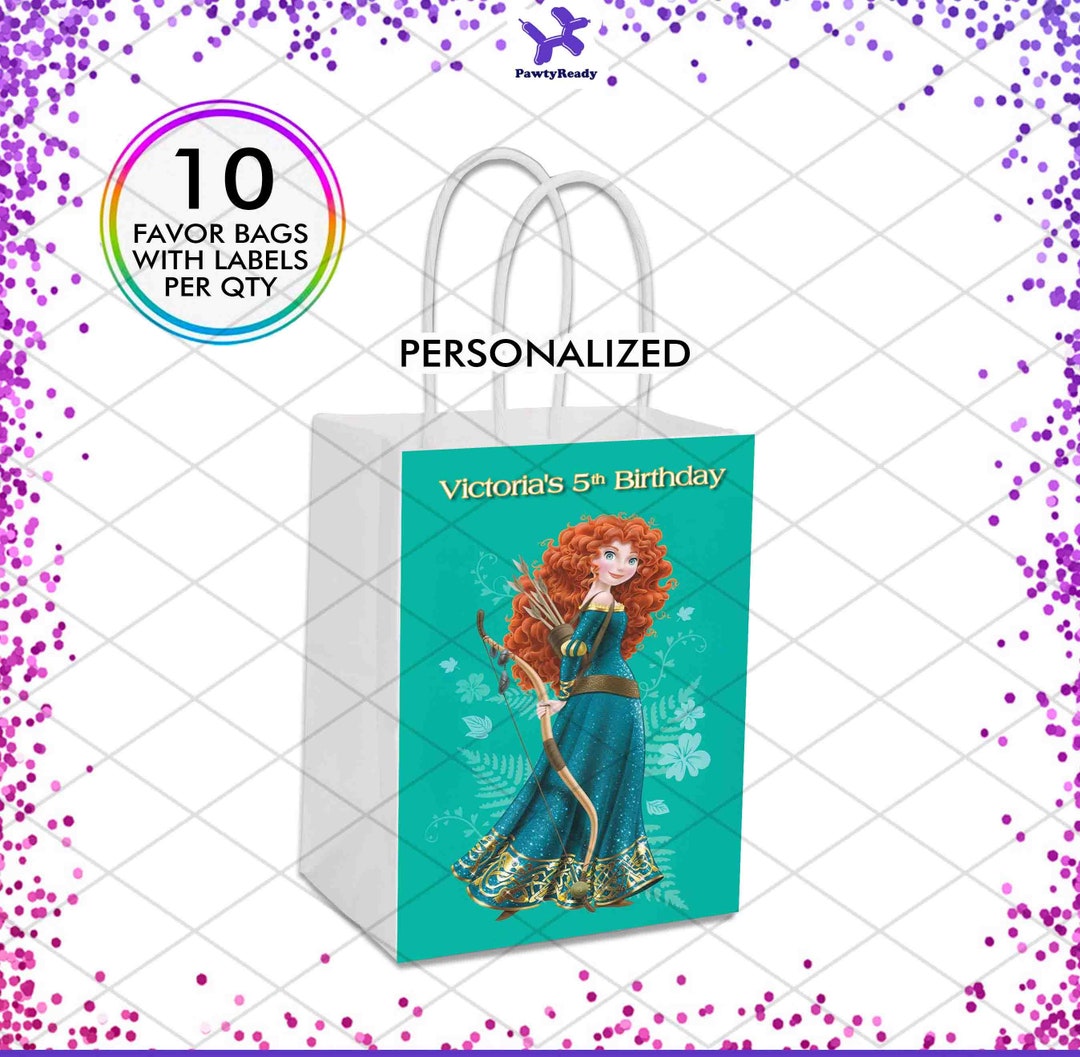 Merida Brave Princess Party Favor Bags Gift Birthday Party Decorations ...
