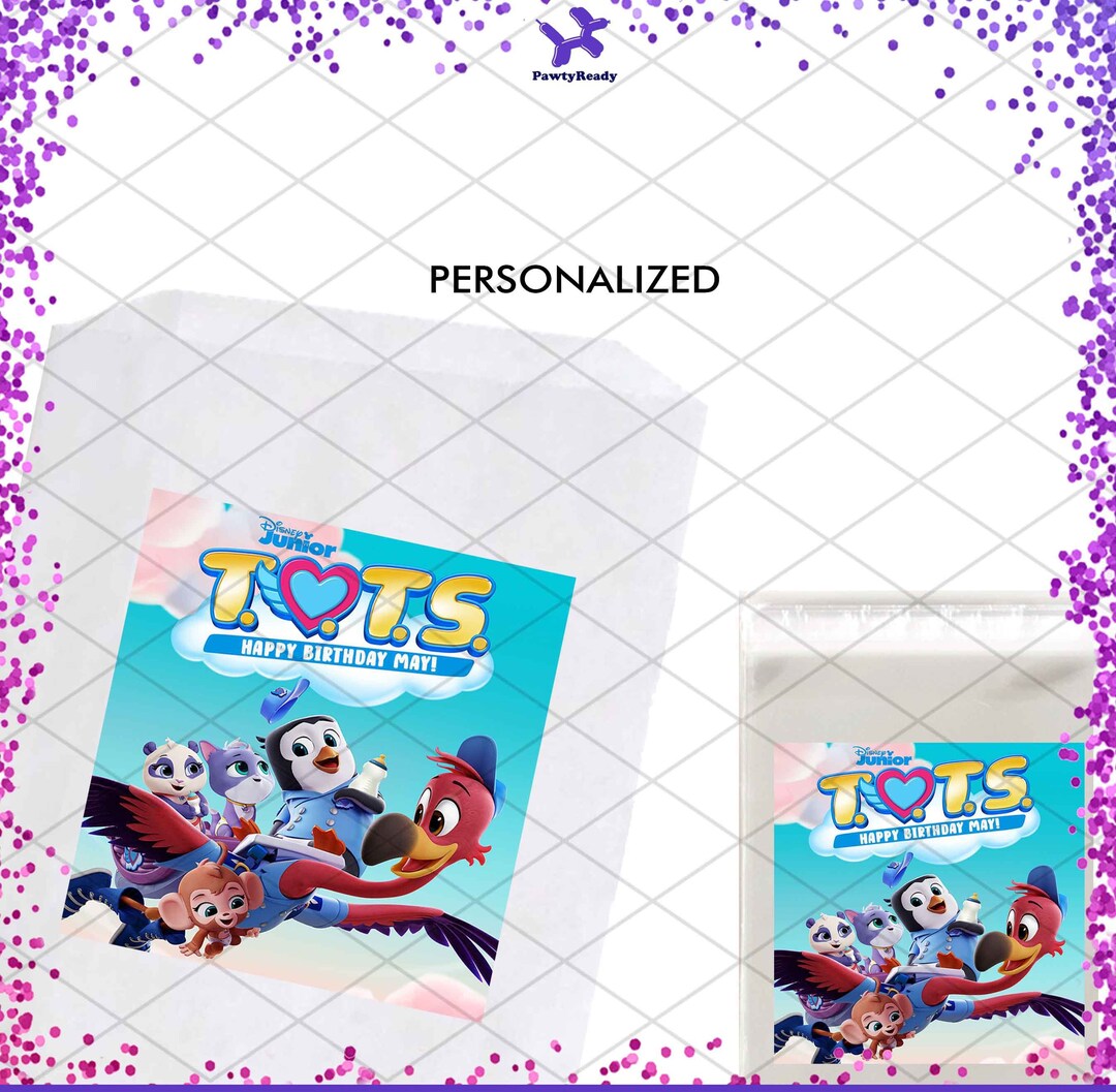 TOTS T.O.T.S Sticker Labels Favors Birthday Party Decorations for ...