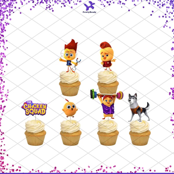 Chicken Cupcake Toppers - Etsy