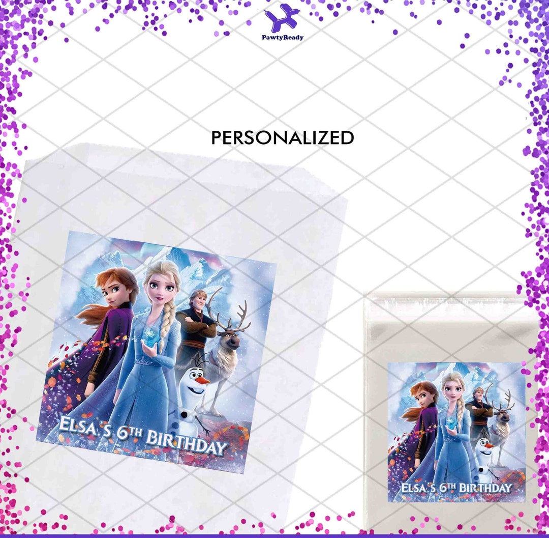 Frozen Sticker Labels Favors Birthday Party Decoration Filler Gift Loot ...